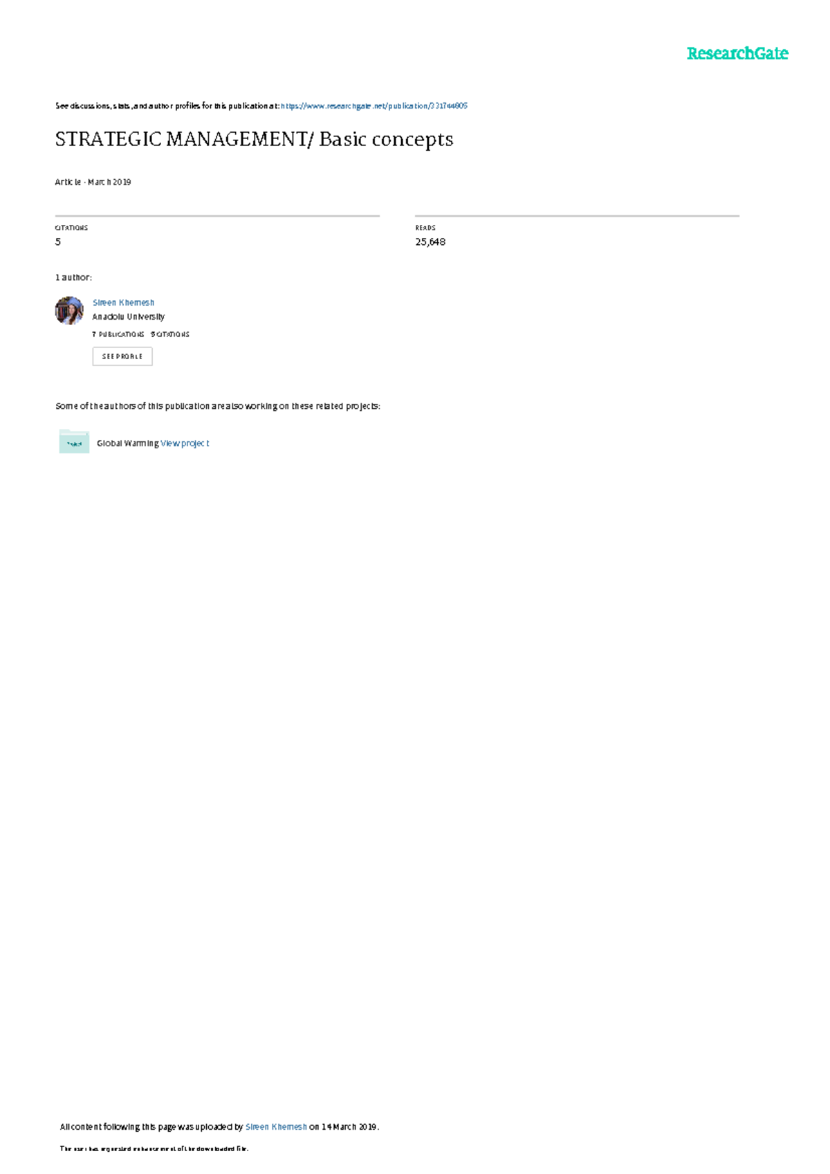 Strategic management.pdf - See discussions, stats, and author profiles ...