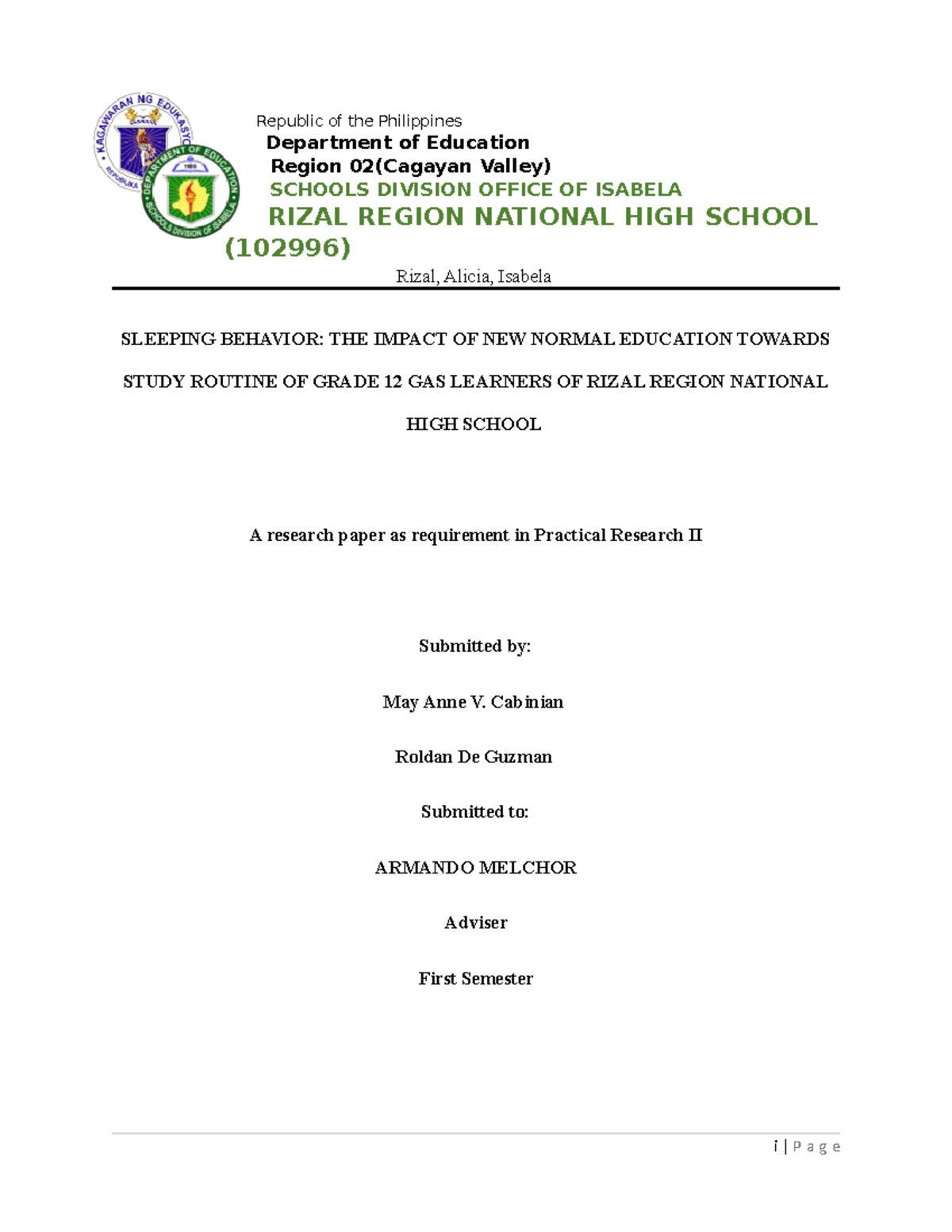 Sleeping Behavior THE Impact OF NEW Normal Education Towards Study ...