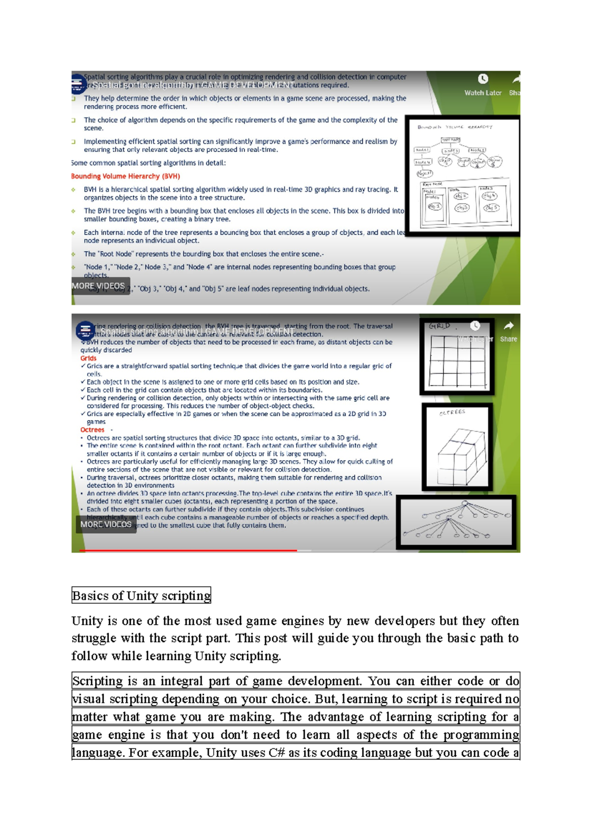 Gd 2 ans - Game development - Basics of Unity scripting Unity is one of ...