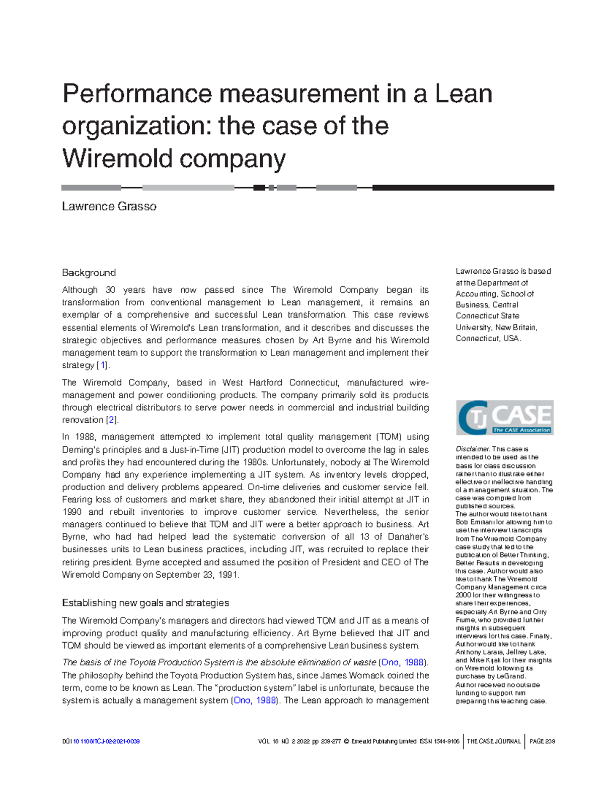 Performance measurement in a Lean - Performance measurement in a Lean ...