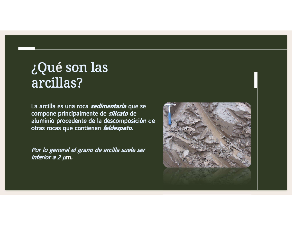 Las Arcillas - Química - Studocu