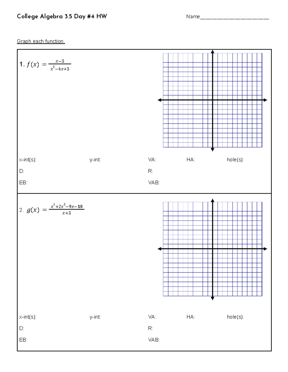 College Algebra 3.5 Day #4 HW - Google Docs - College Algebra 3 Day #4 ...