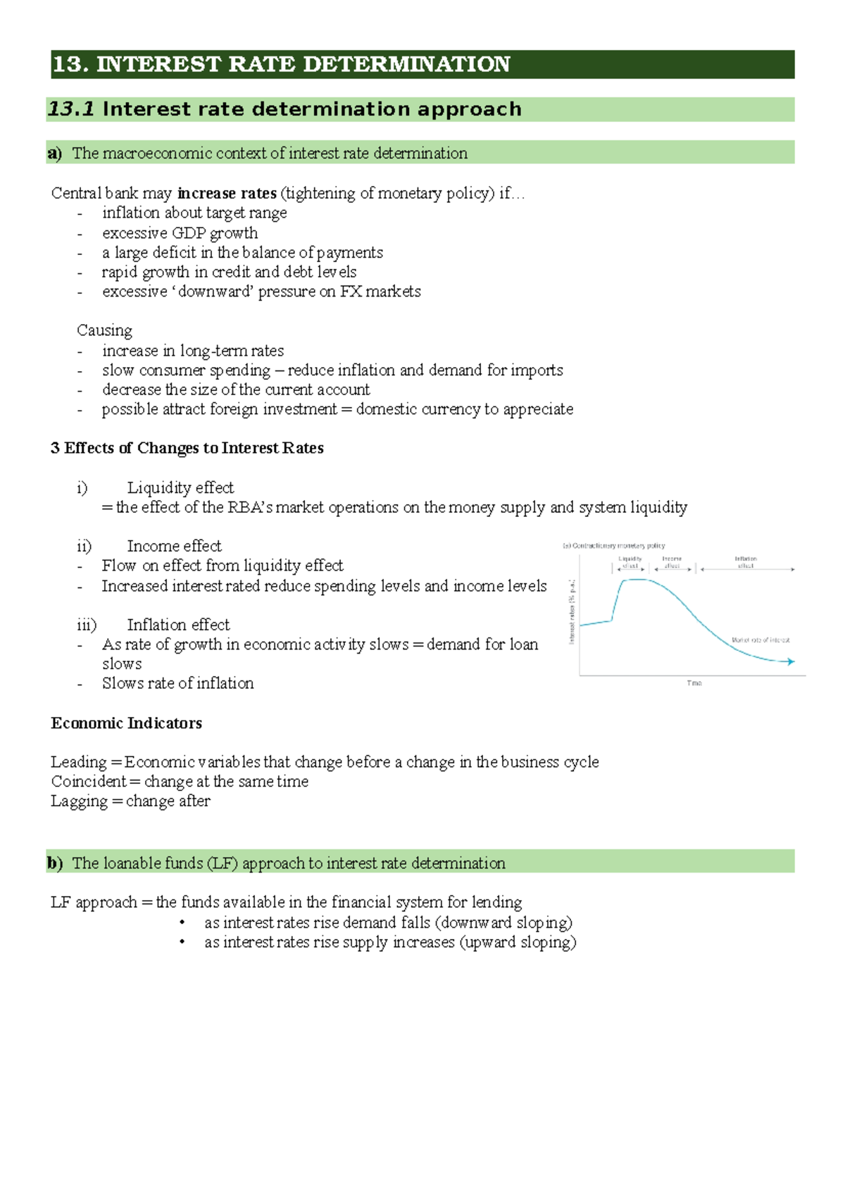 Week 4, interest rate determination - 13. INTEREST RATE DETERMINATION ...