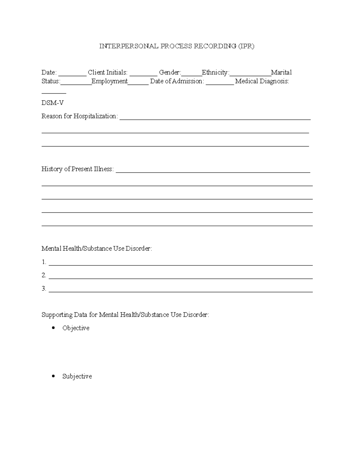 IPR-Rev MS Word Document 08-03-17 LM - INTERPERSONAL PROCESS RECORDING ...
