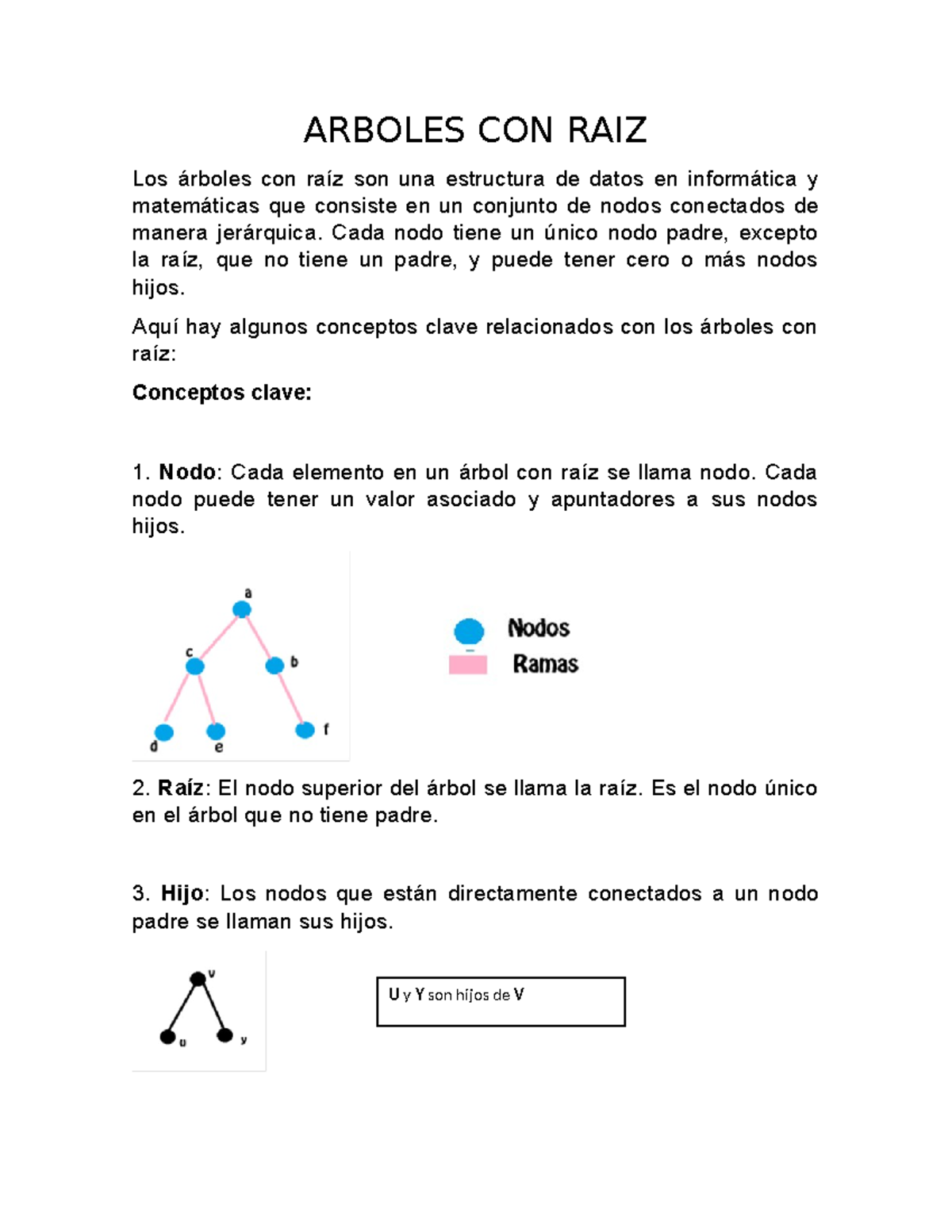 Arboles CON RAIZ - zxcfg - ARBOLES CON RAIZ Los árboles con raíz son ...