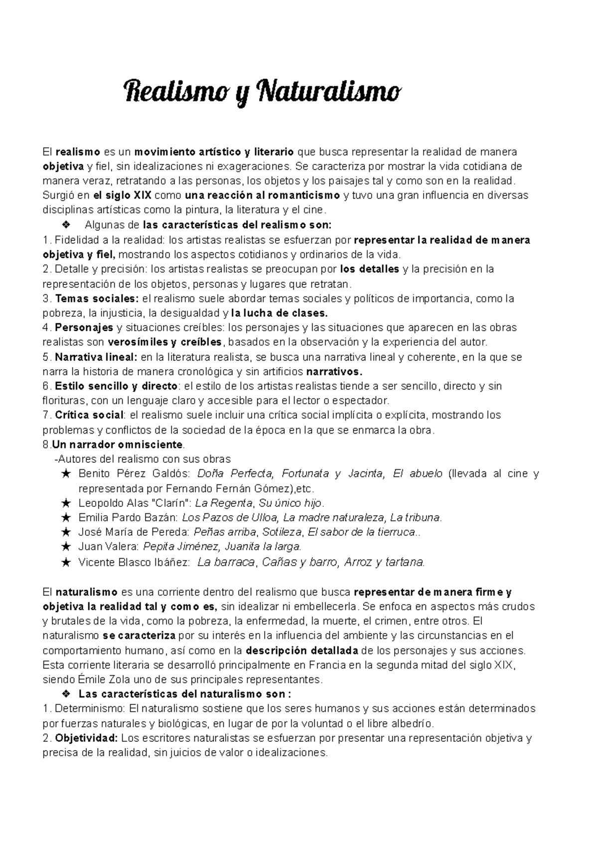 Realismo y Naturalismo - Realism Naturalism El realismo es un ...