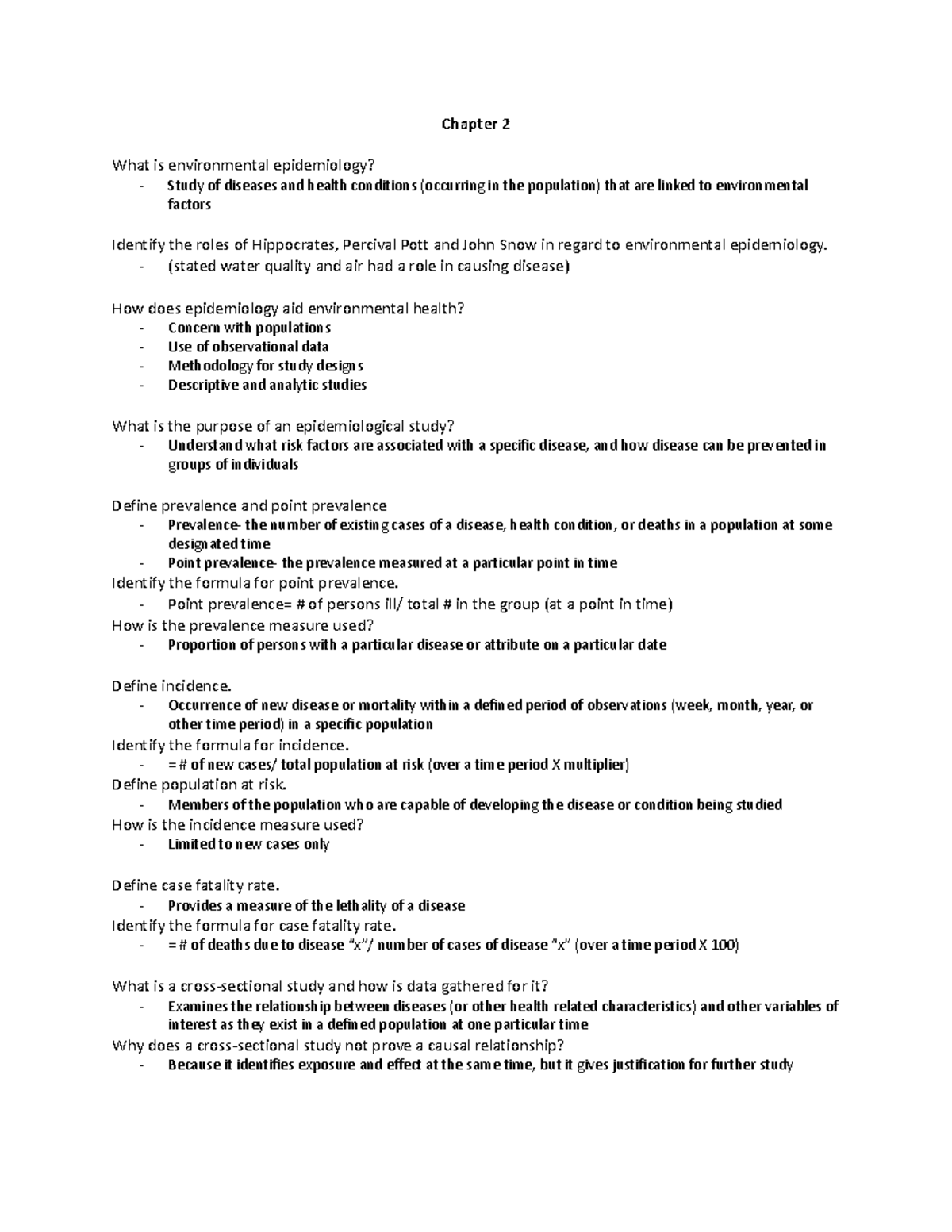 Ch2 Study guide EHAS - n/a - Chapter 2 What is environmental ...