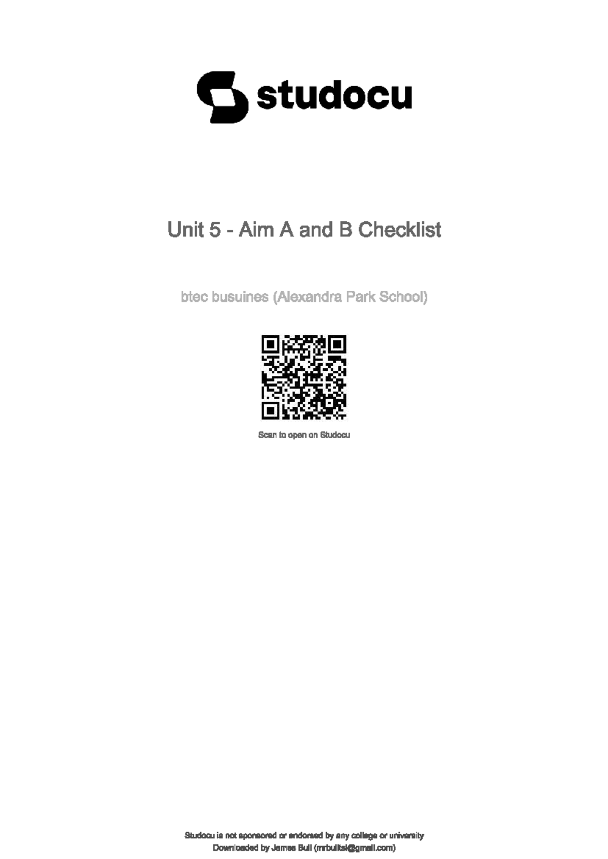 Unit 5 checklist - Studocu