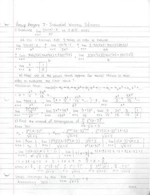 Project 1 - MATH 153 - Studocu