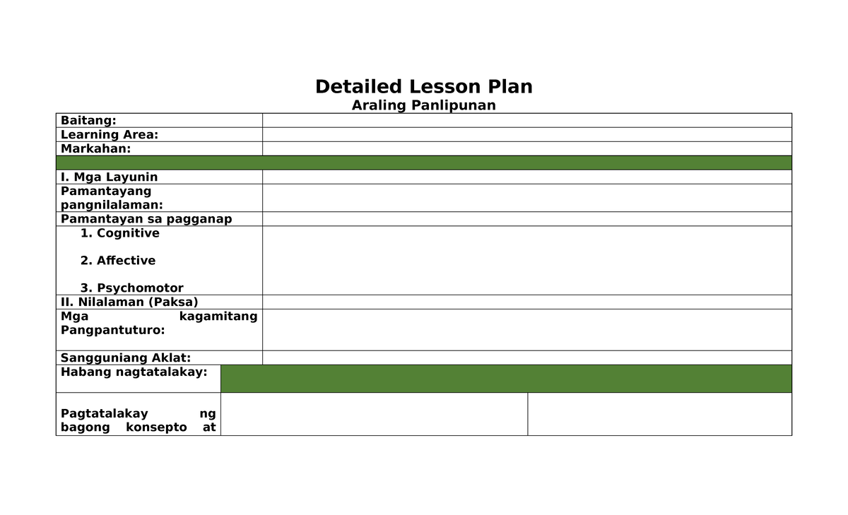 Detailed Lesson Plan AP - Detailed Lesson Plan Araling Panlipunan ...