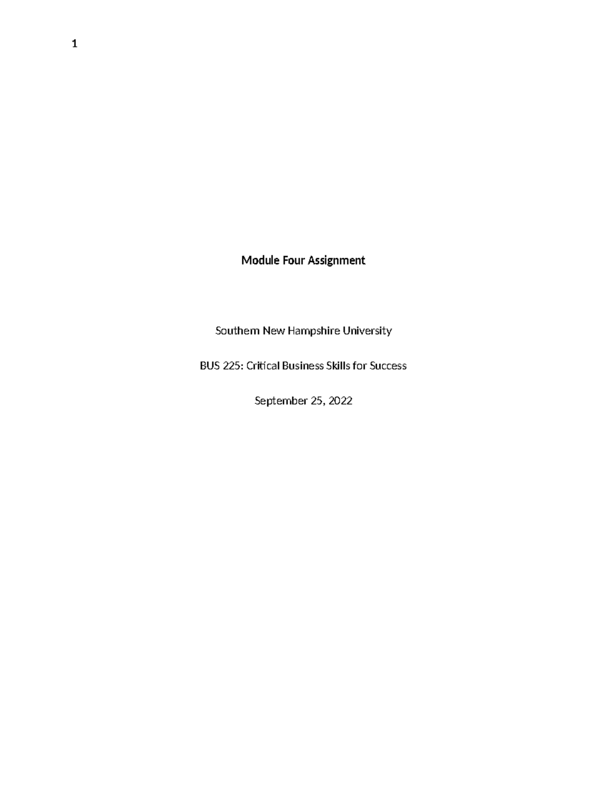 Module 4 Assignment - Module Four Assignment Southern New Hampshire ...