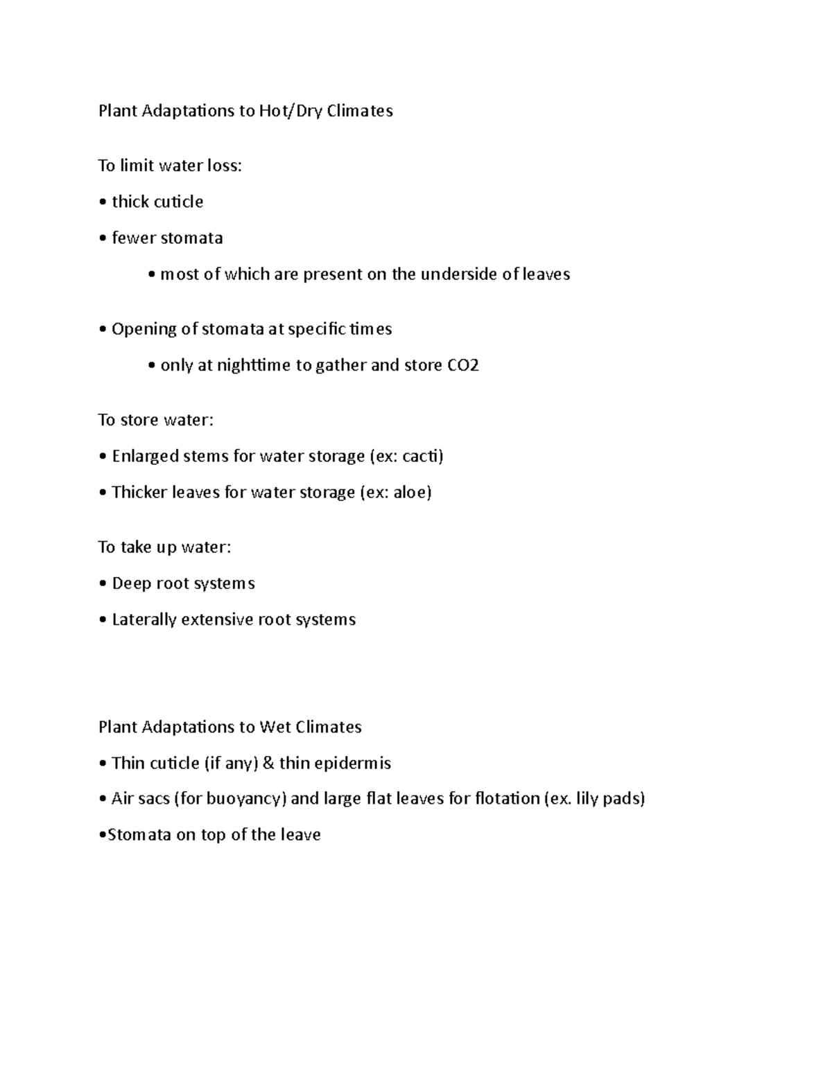 43 - Plant Adaptations to Hot Dry Climates - Plant Adaptations to Hot ...