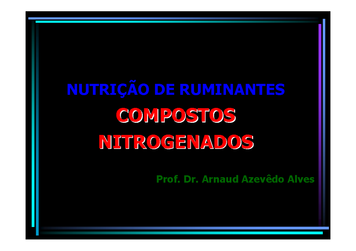 Compostos Nitrogenados 2006 - ####### - Studocu