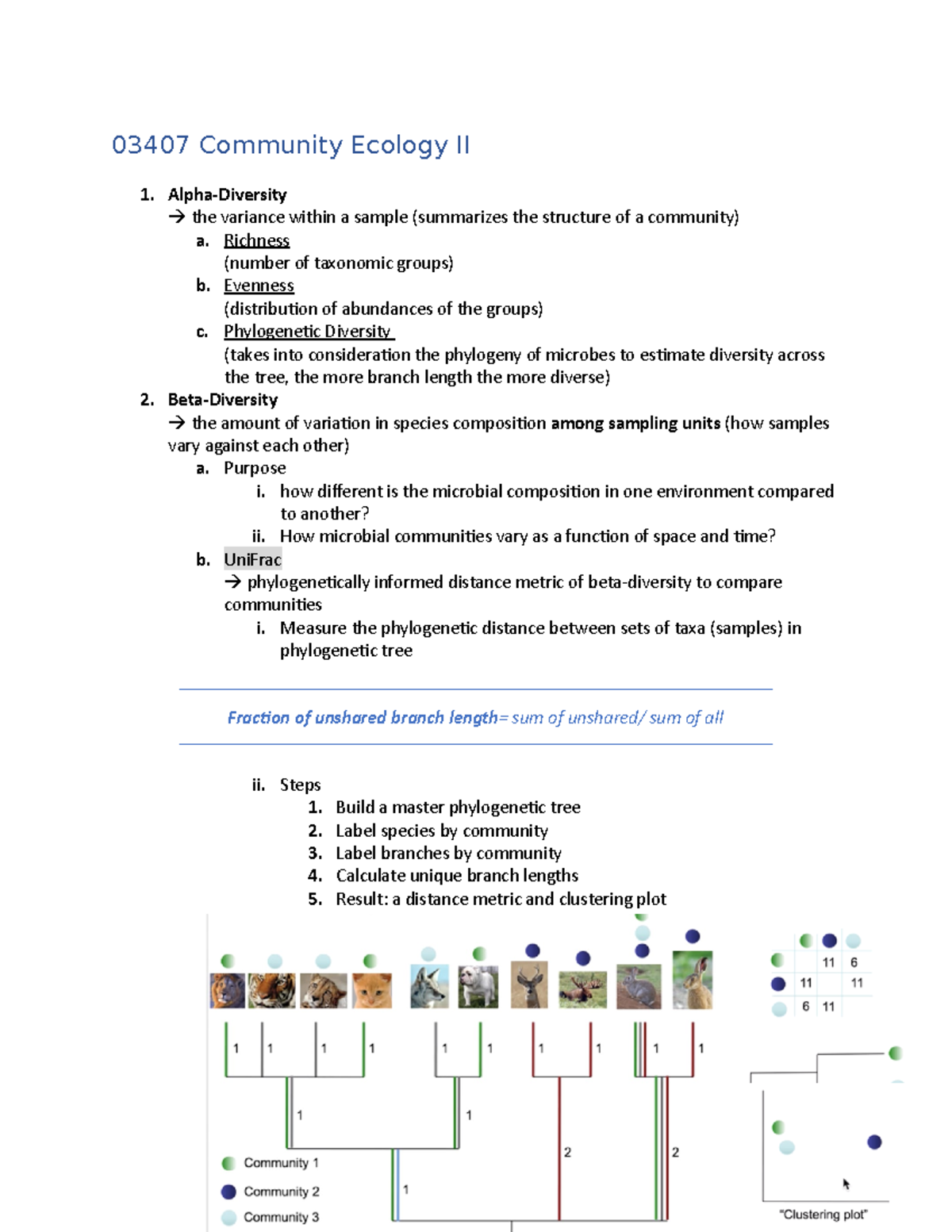 0407 Community Ecology II - Alpha-Diversity the variance within a ...