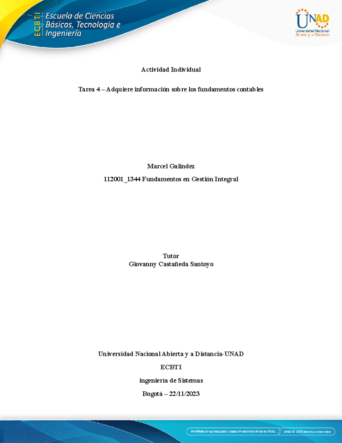 Trabajo 4 fundamentos - Actividad Individual Tarea 4 – Adquiere ...