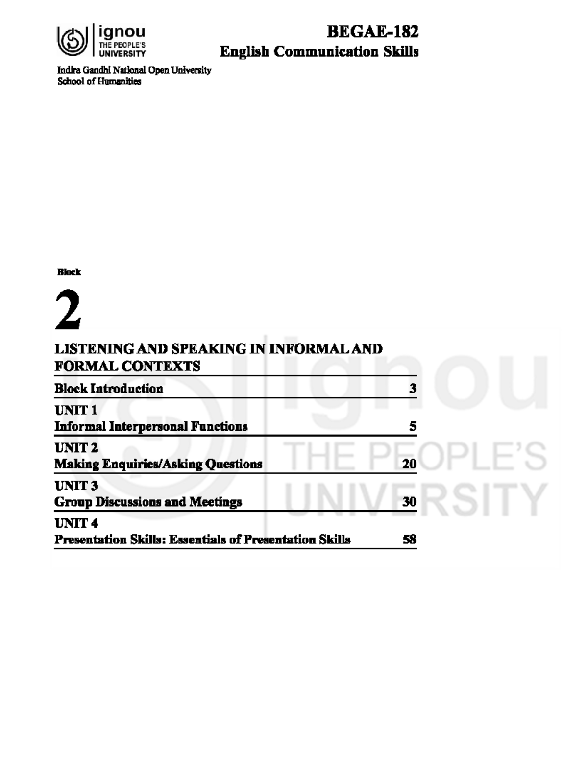 Begae-182 Block-2 - IGNOU book pdf - ignou THE UNIVERSITY English ...