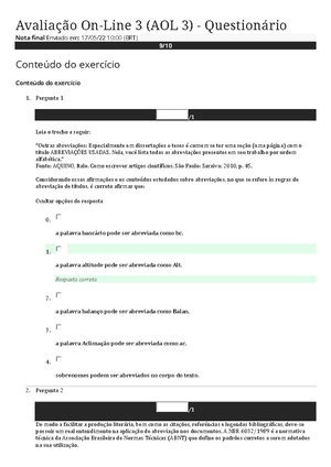 Unidade 2 - Metodologia DE Pesquisa nota 10 - AOL 2 – METODOLOGIA DE PESQUISA Pergunta 1 Segundo ...