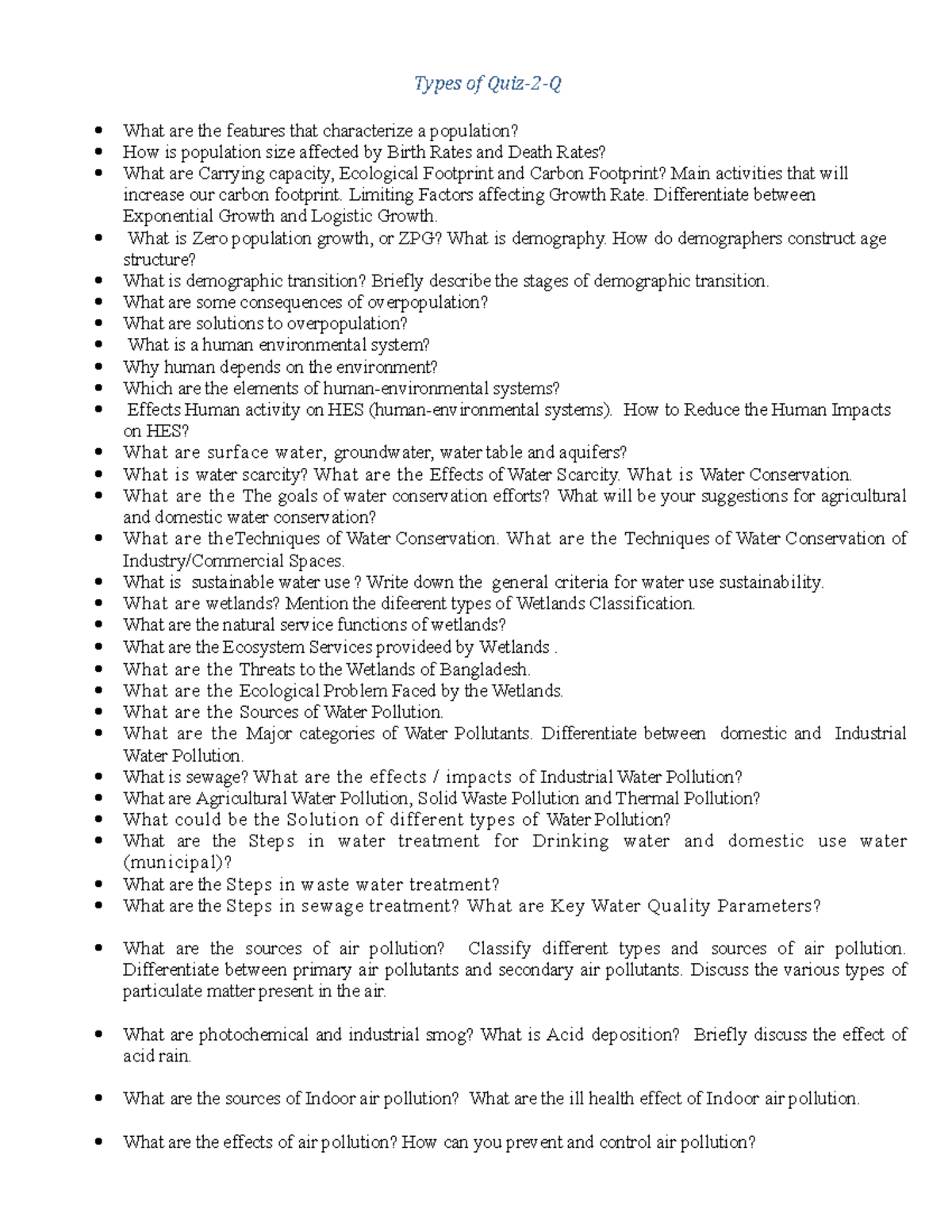 Types of Quiz-2-Q ARK - Types of Quiz-2-Q What are the features that ...