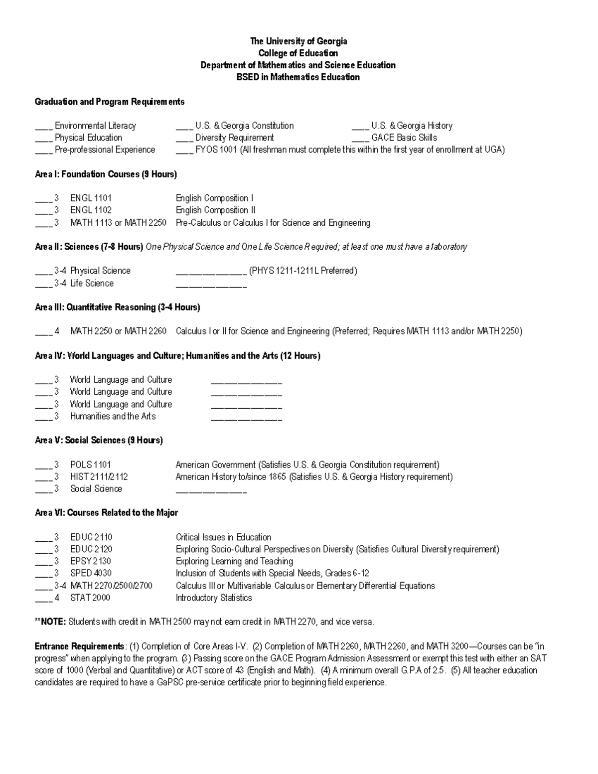 373458699 Bsed Math Ed Program Study - The University of Georgia ...