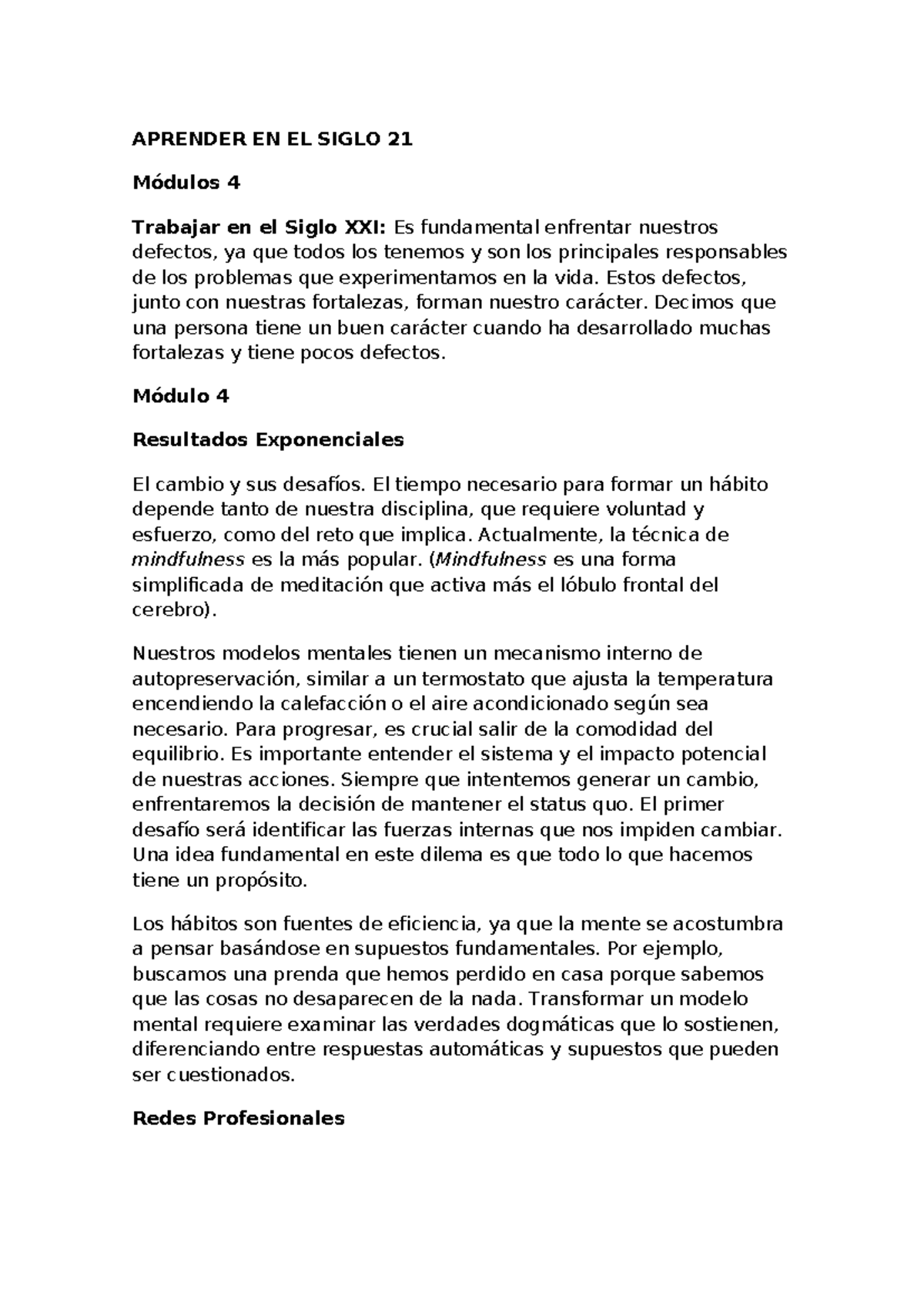 Modulo 4 Aprender siglo 21 - APRENDER EN EL SIGLO 21 Módulos 4 Trabajar ...