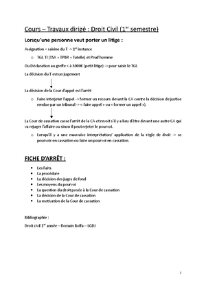 Fiche de révision droit civil S1 - Warning: TT: undefined function: 32 INTRODUCTION Droit : ens ...