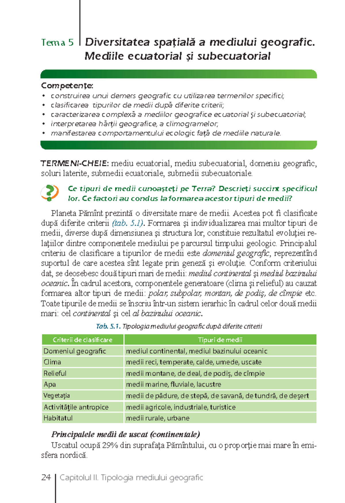 Mediile ecuatorial și subecuatorial - 24 Capitolul II. Tipologia ...