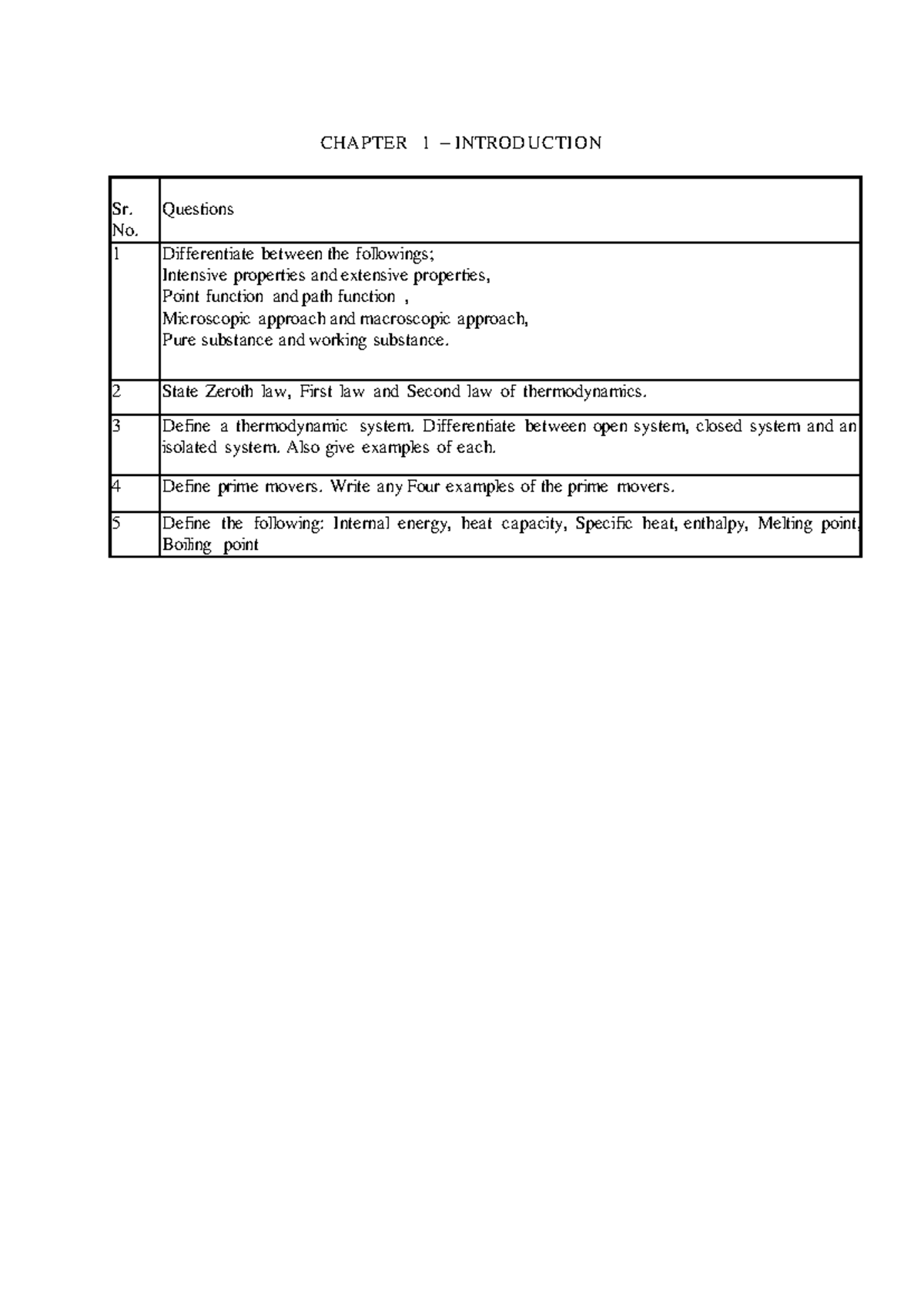 BME 3110006 Question Bank 2023-24 Simplified - CHAPTER 1 – INTRODUCTION Sr. No. Questions 1 ...