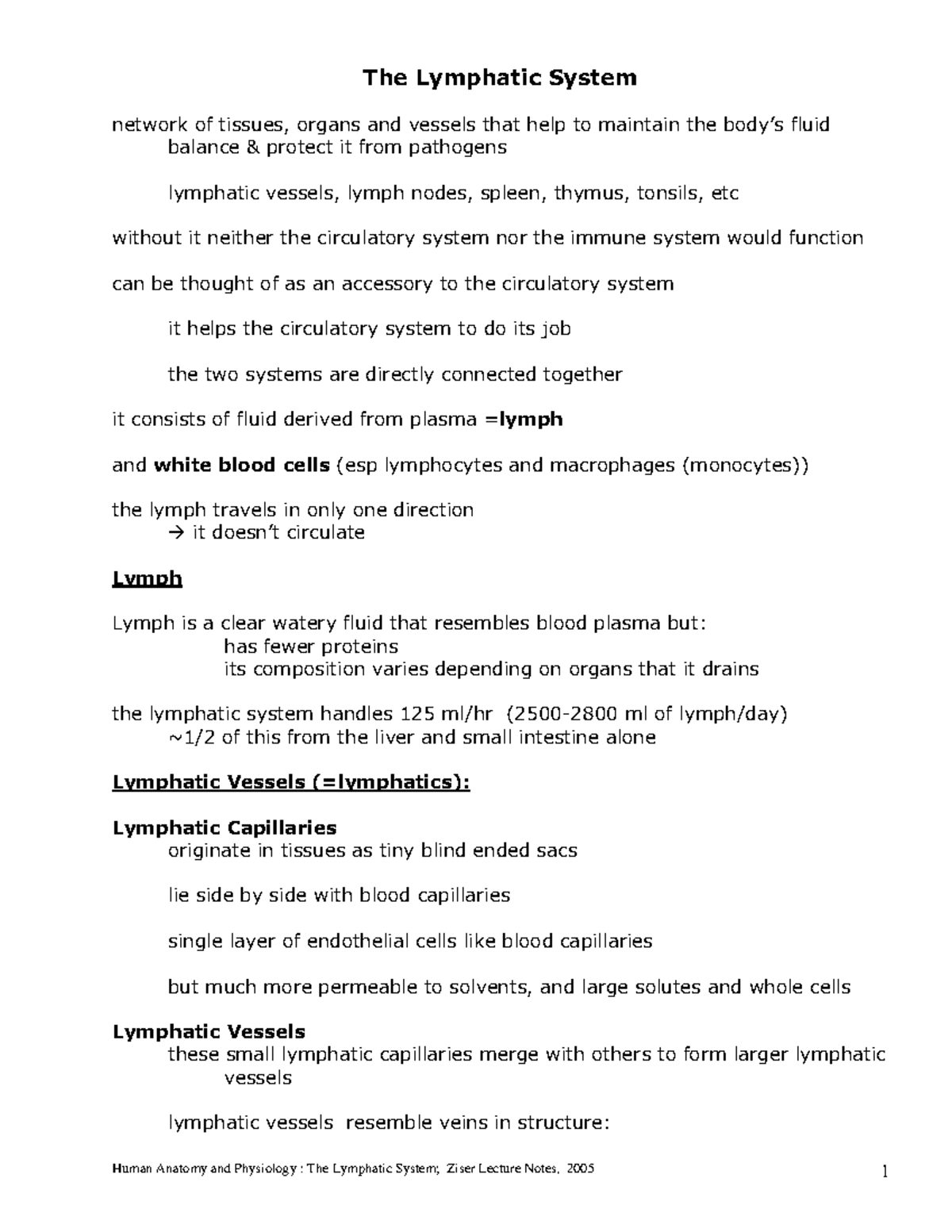 The Lymphatic System - The Lymphatic System network of tissues, organs ...