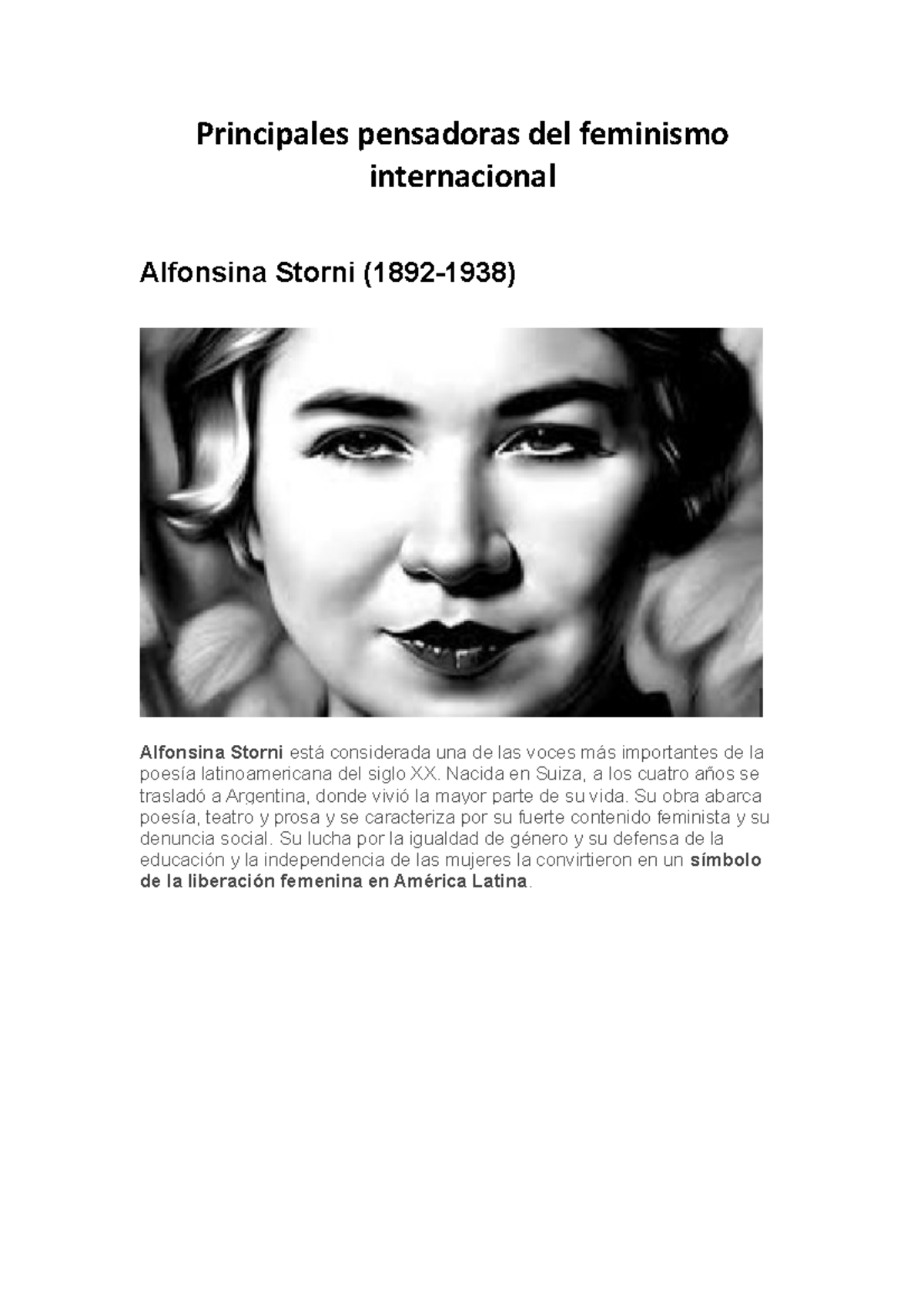 Principales pensadoras del feminismo internacional y conceptos ...