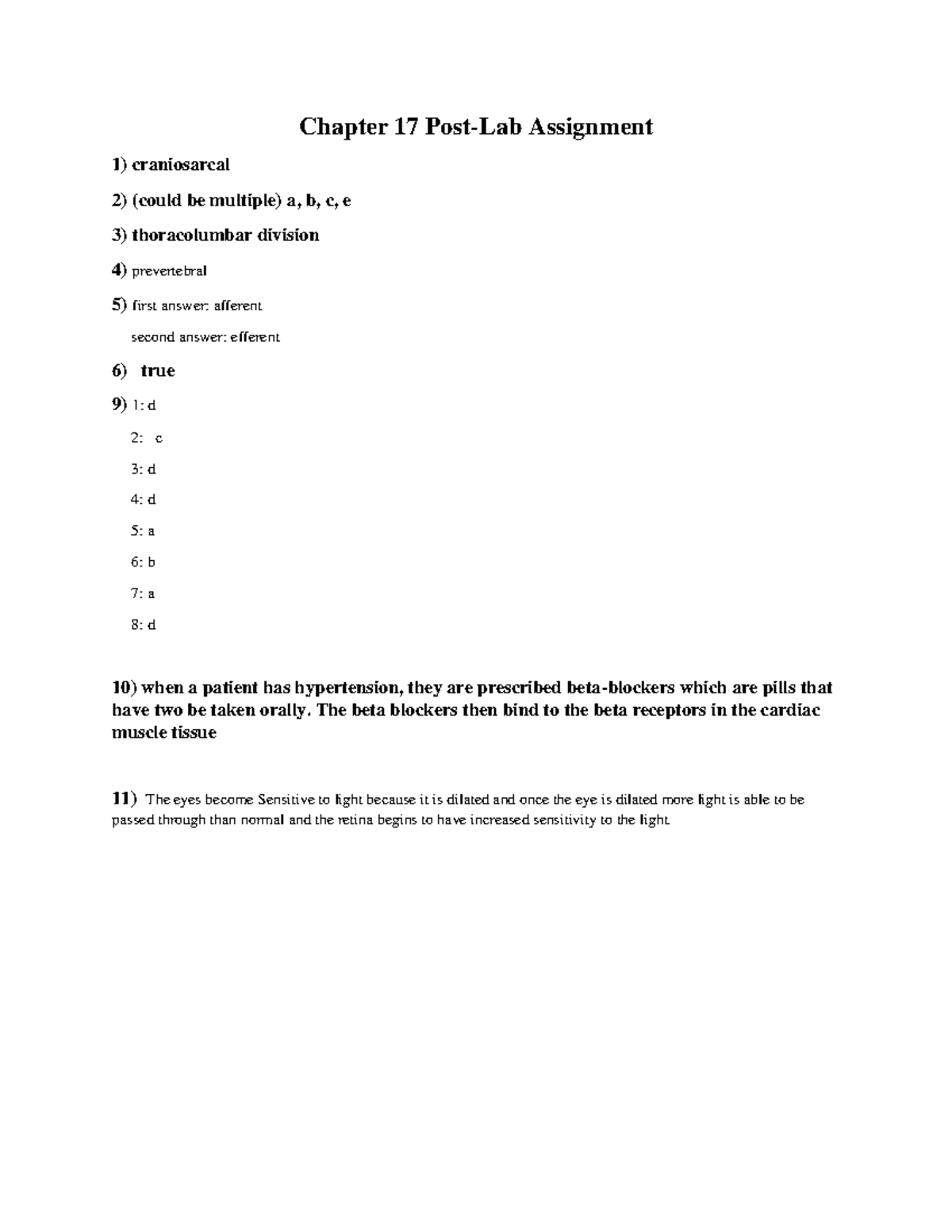Chapter 17 Post-Lab Form - Chapter 17 Post-Lab Assignment 1 ...