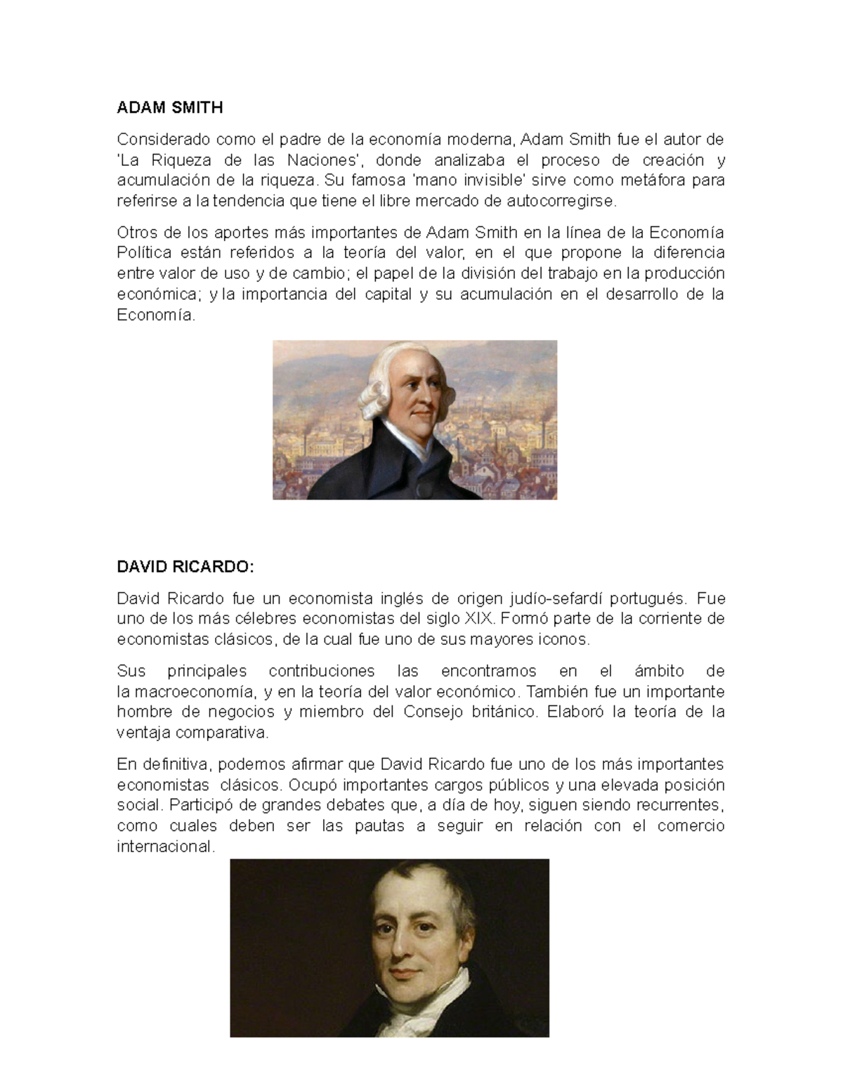 Economistas - ADAM SMITH Considerado como el padre de la economía ...