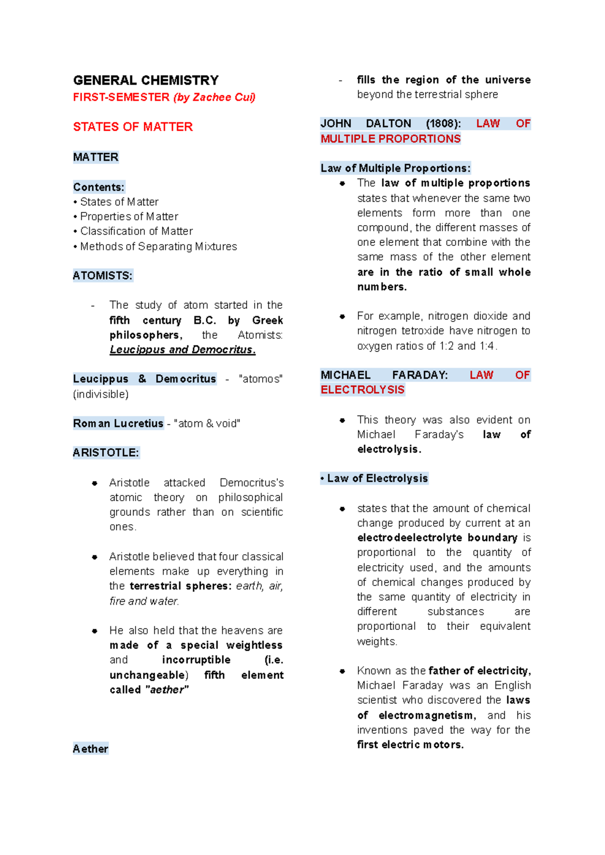 ( Prelims) General Chemistry - GENERAL CHEMISTRY FIRST-SEMESTER (by ...