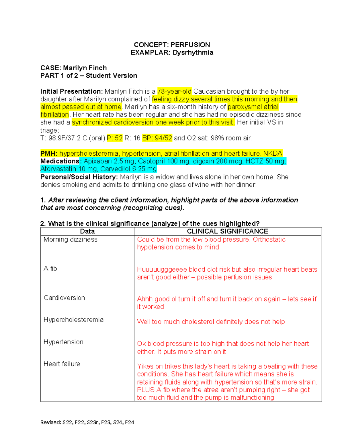 CV Case 1 part 1-2 STV - Case study - CONCEPT: PERFUSION EXAMPLAR ...