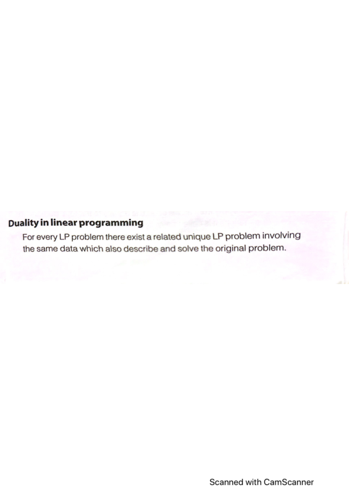 IE Theory - 20 - Important - Duality in linear programming For every LP problem there exist a ...
