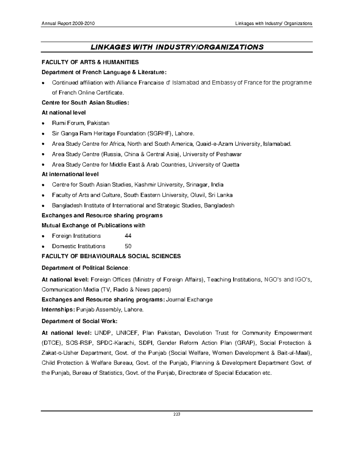 14 Linkages with Industry, Organizations 223-238 - LINKAGES WITH ...