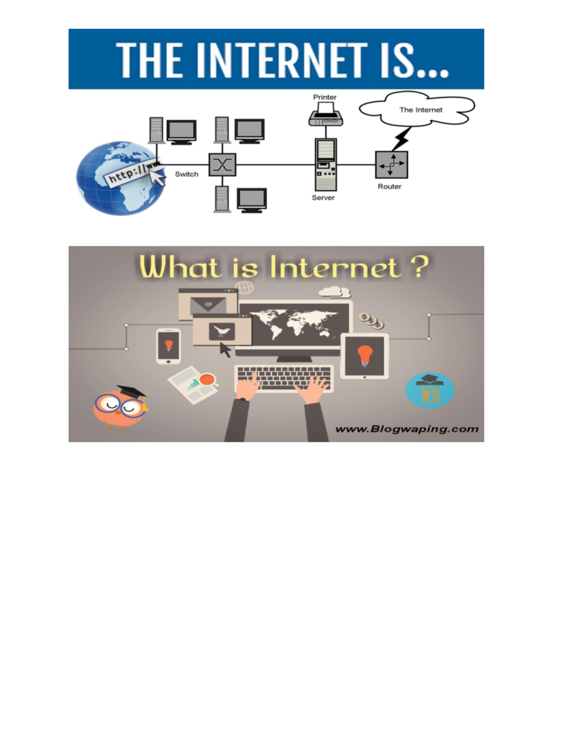 Doc1 - .... - Bachelors's in Computer Application - THE INTERNET IS Printer The Internet 7 ...
