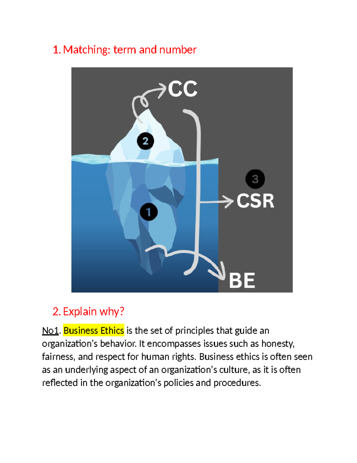 The relationship among BE, CSR and CC - Principle of Management - 1 ...