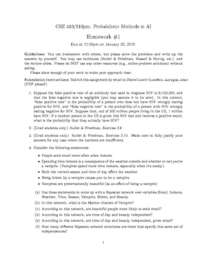 Hw4 - CSE 515: Statistical Methods in Computer Science Homework Due at midnight on Friday, March ...