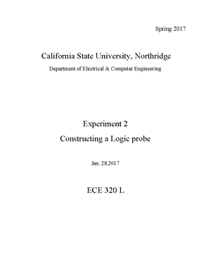 ECE 320 Lab 2 - Lab 2 - California State University, Northridge ...
