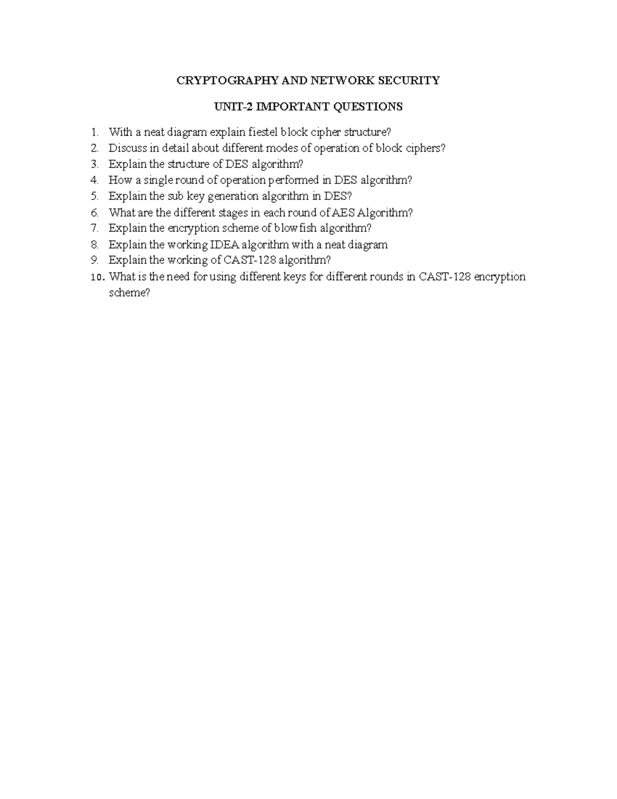 Unit-2 Notes important questions - CRYPTOGRAPHY AND NETWORK SECURITY ...