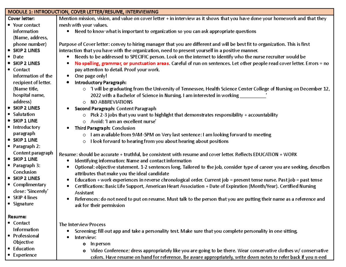 NSG 455 - Exam I - Exam study guide - MODULE 1: INTRODUCTION, COVER ...