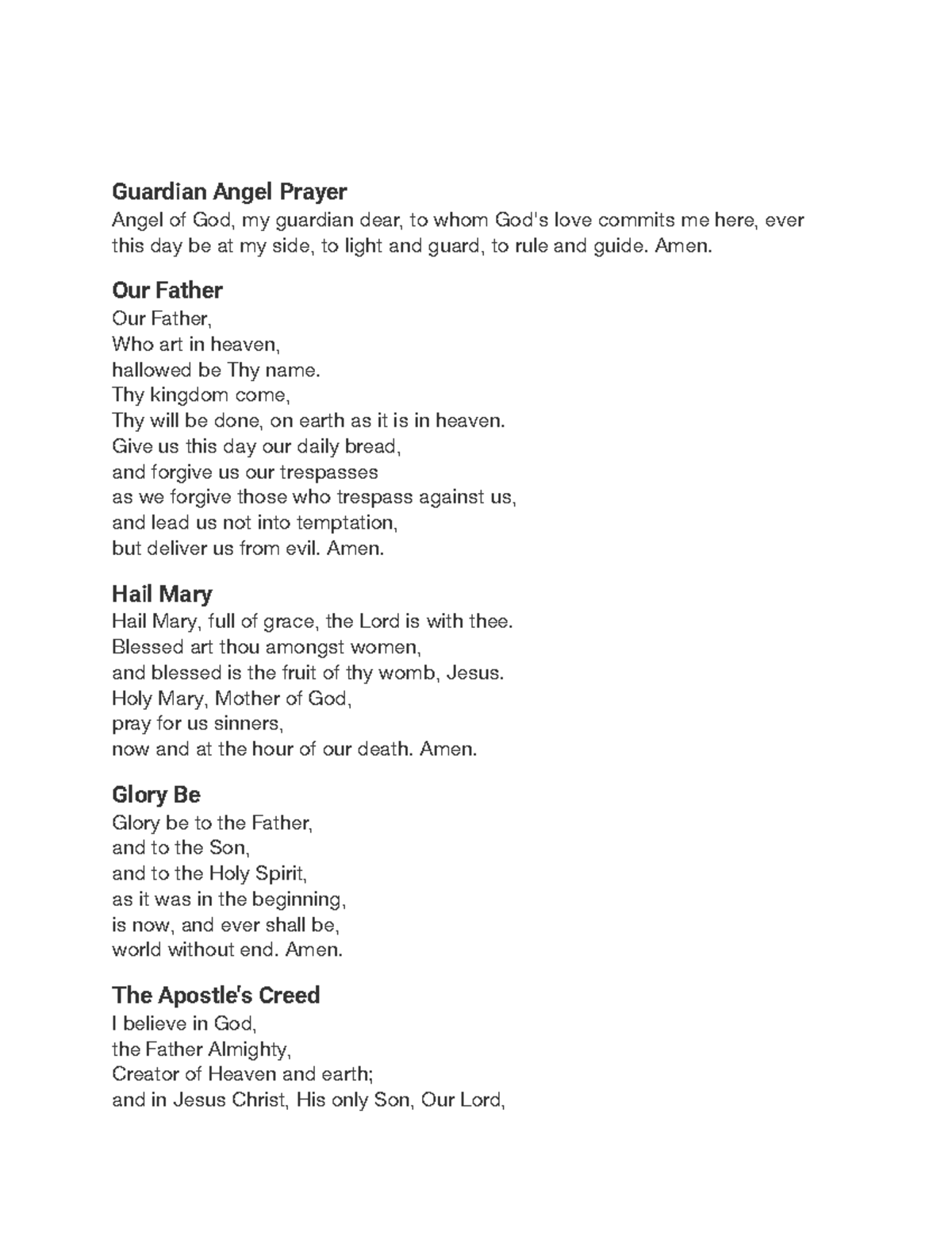 Prayers - Aral Dasal Asal - Guardian Angel Prayer Angel of God, my ...
