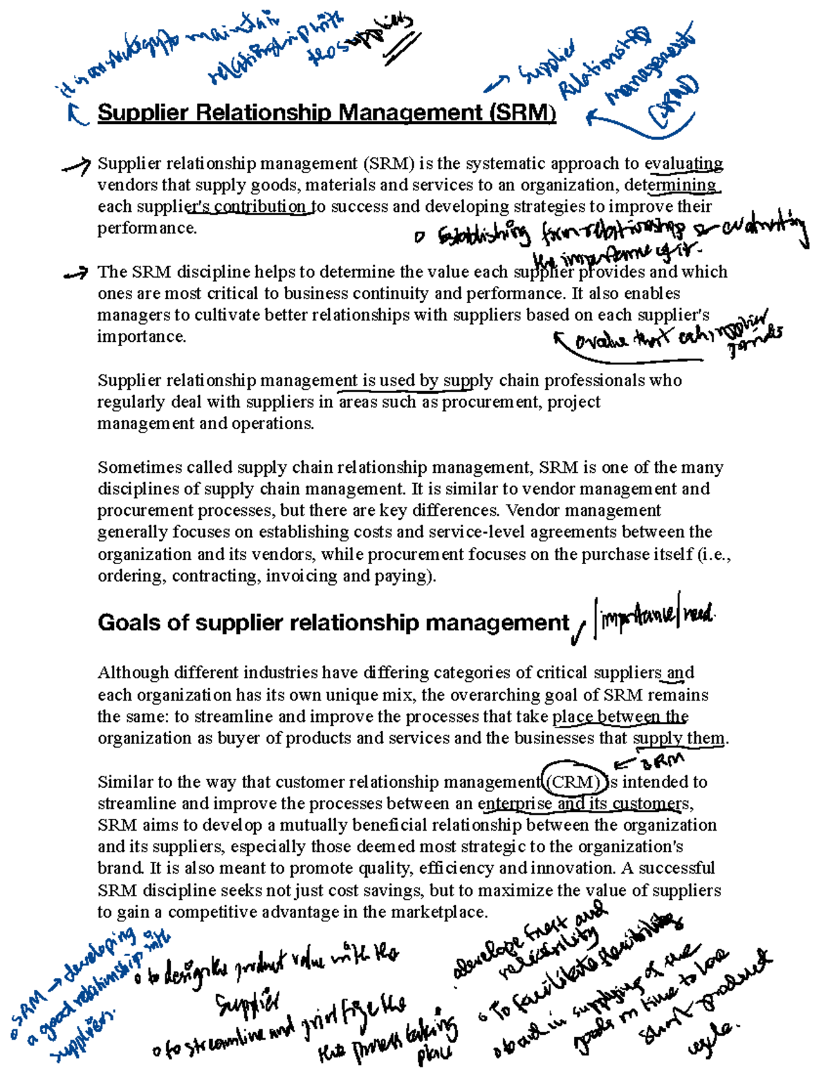 SRM - SCM - Supplier Relationship Management (SRM) Supplier ...
