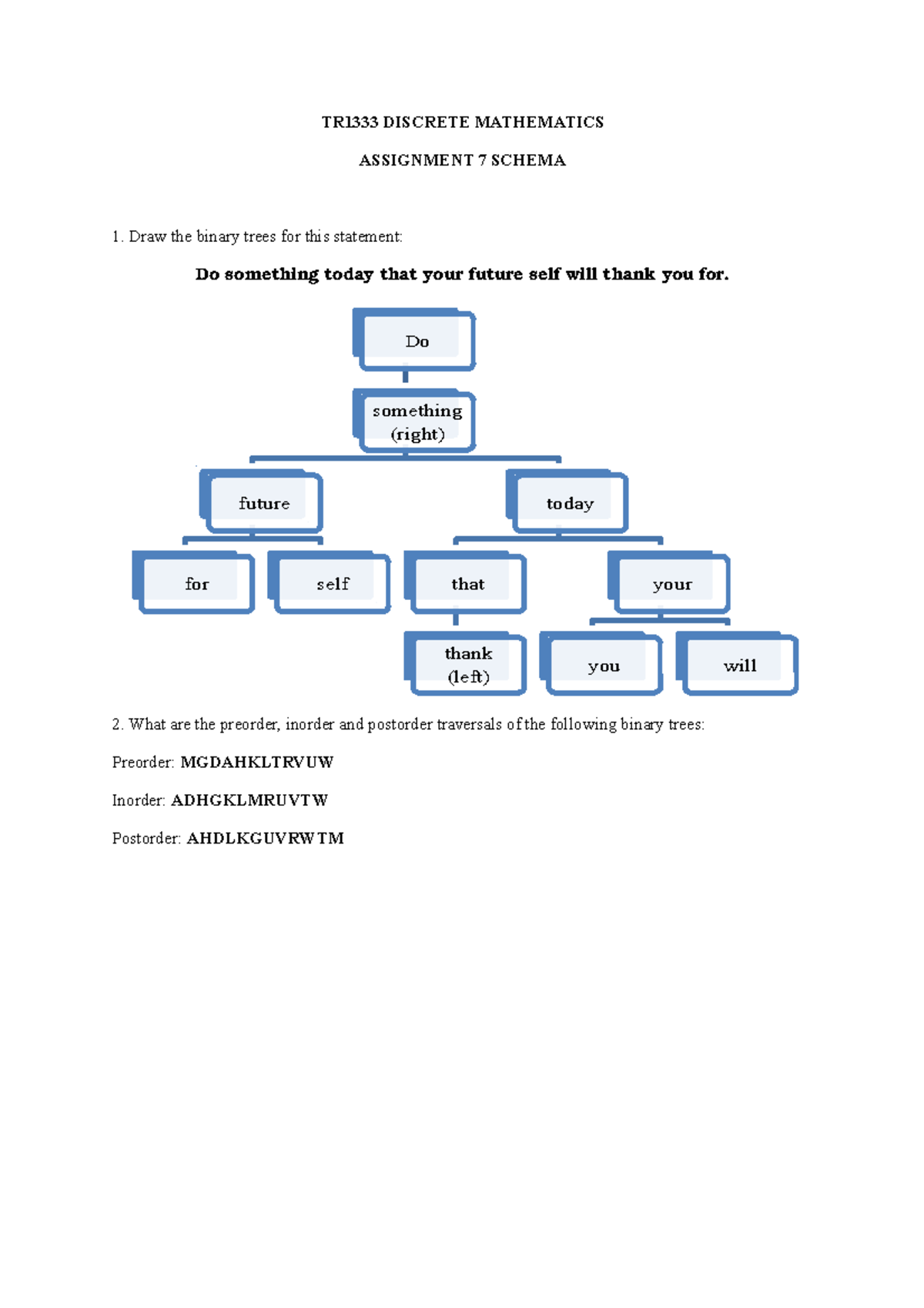 Assignment 7 Questions And Answers Discrete Mathematics Assignment 7 Schema 1 Draw The