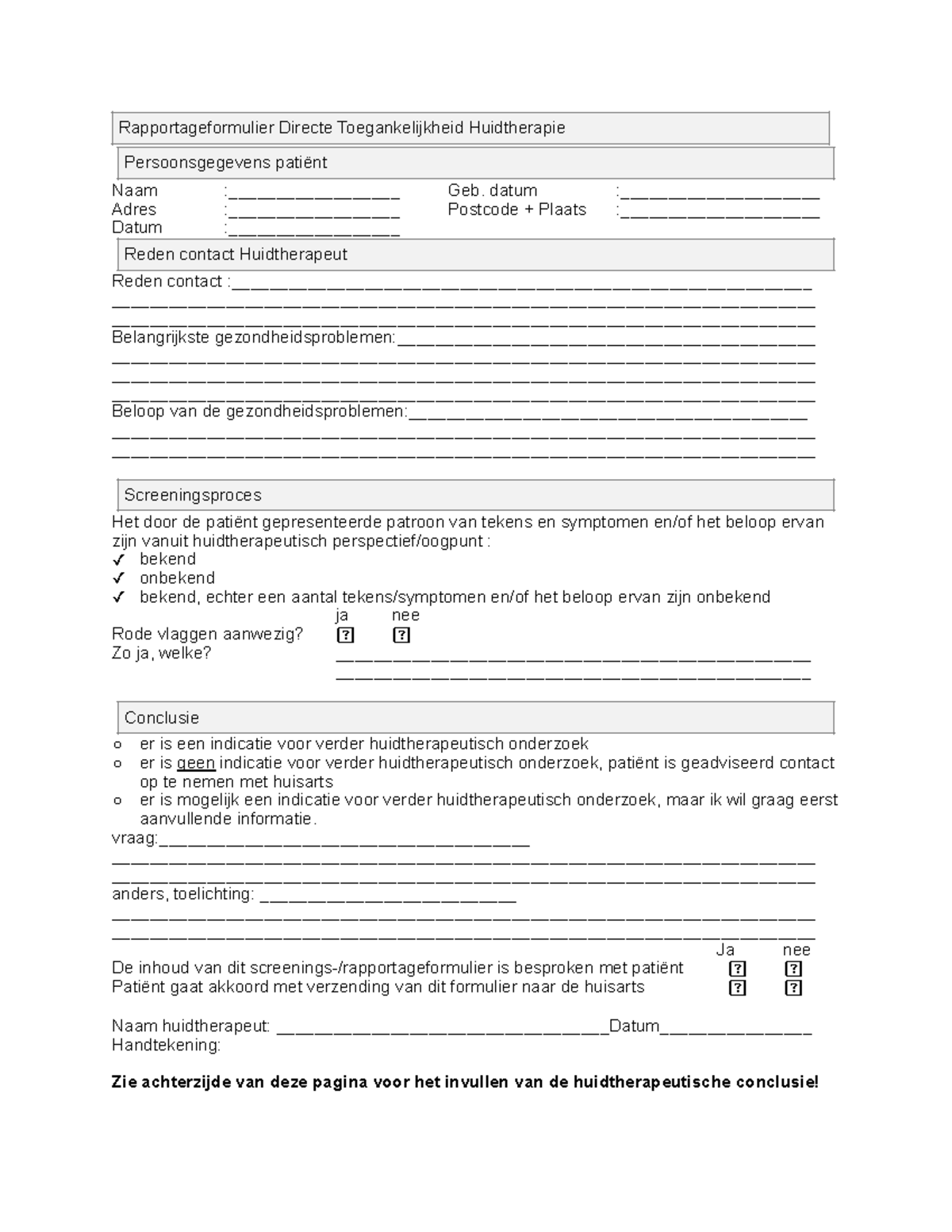 DTH formulier Toets PDF - Rapportageformulier Directe Toegankelijkheid ...