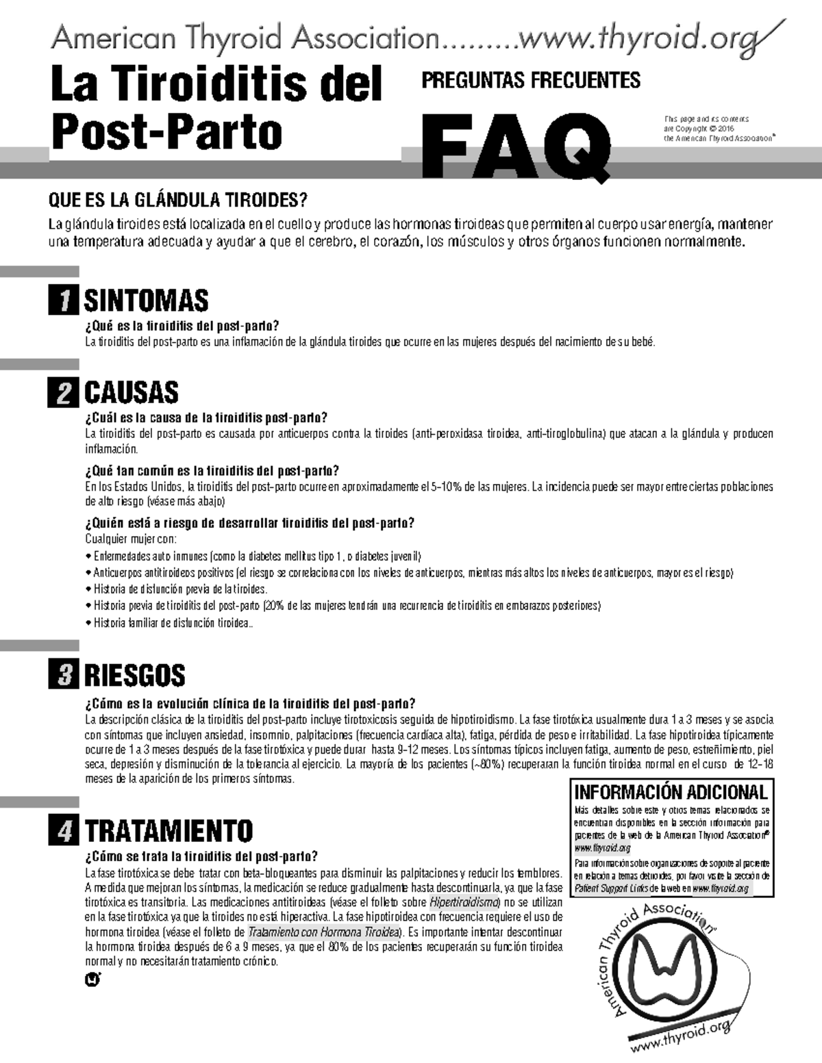 Ata tiroiditis post parto bw faq - ####### ¿Qué es la tiroiditis del ...