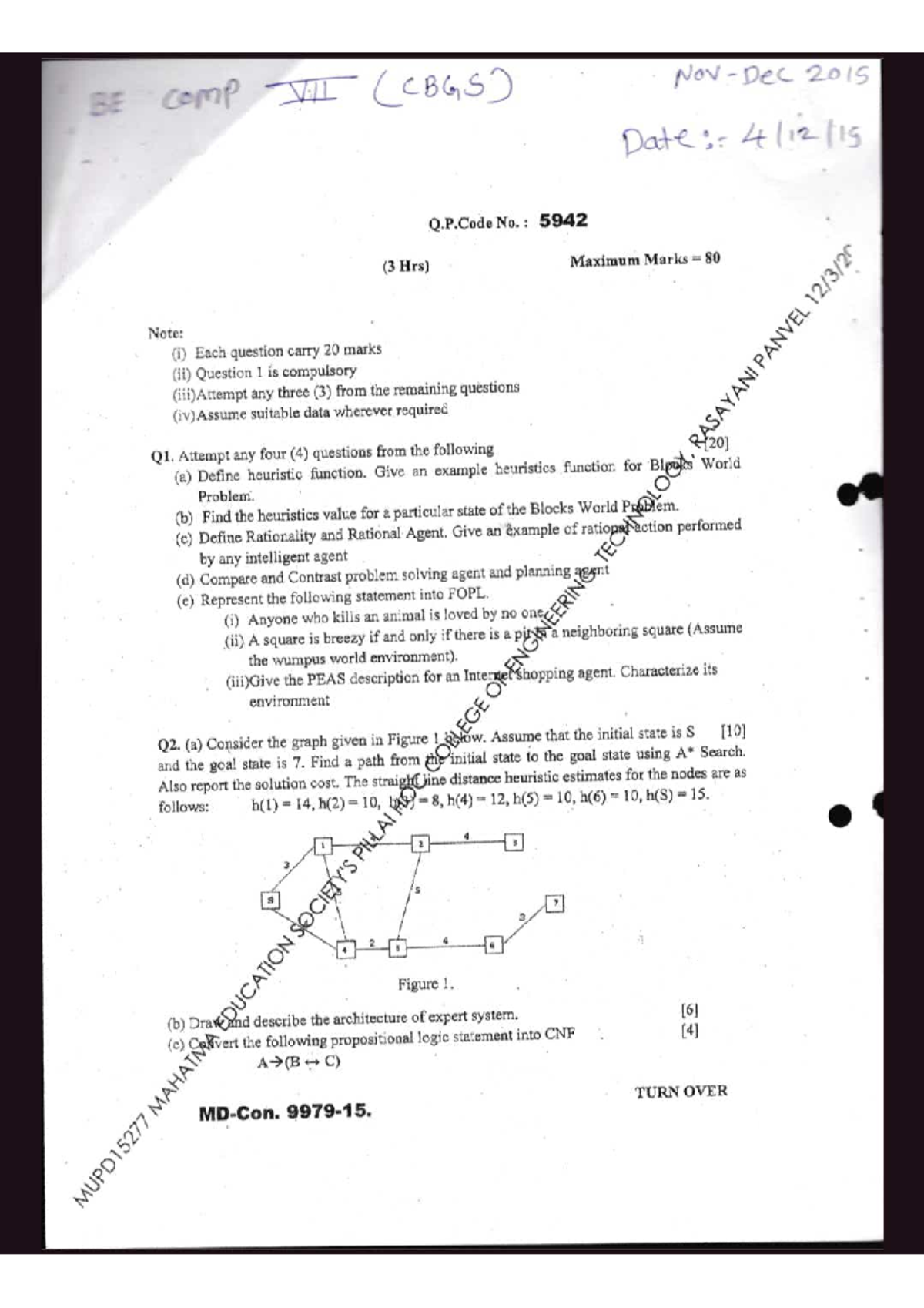 AI PYQs - PYQ FOR AI - Computer Science Engineering - Studocu