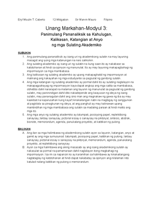 Kabanata 7 ANG Pagsulat NG Komposisyon - MASINING NA PAGPAPAHAYAG ...