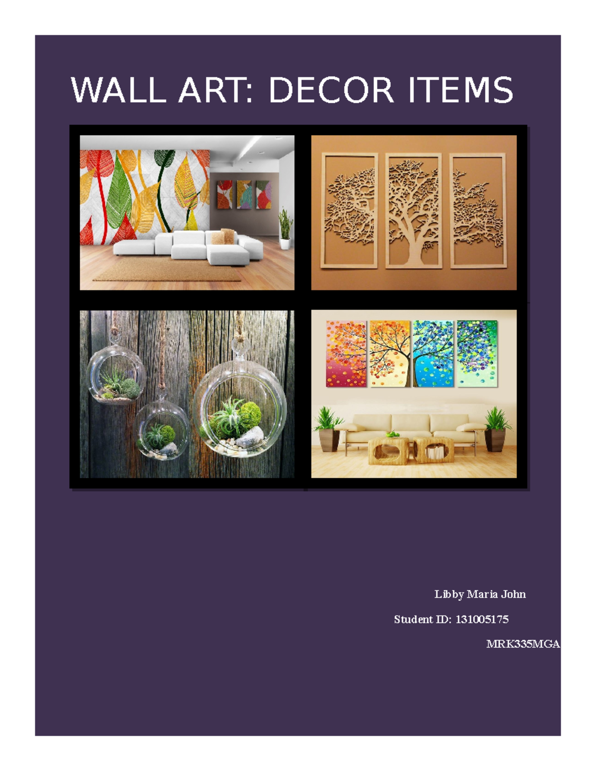 Written Assignment #2 Sales Relationship Worksheet - WALL ART: DECOR ...