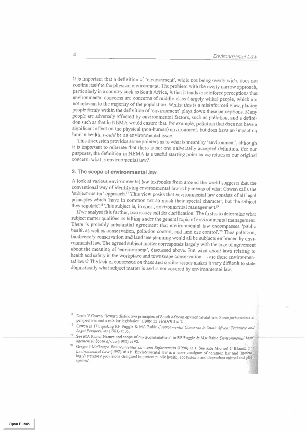 Scope of environmental law - LCP4805 - Open Rubric - Studocu Scope of environmental law - LCP4805 - Open Rubric - Studocu
